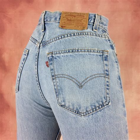 Sz 33 Vintage Levis 505 Light Wash Women S Jeans W33 L34 High Waisted