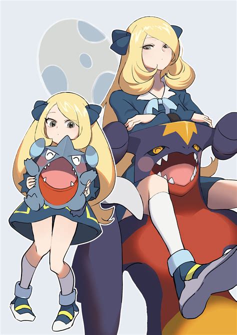Cynthia Garchomp And Gible Pokemon And 2 More Drawn By Mijukuma