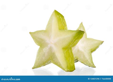 Manzana De Estrella En El Fondo Blanco Foto De Archivo Imagen De