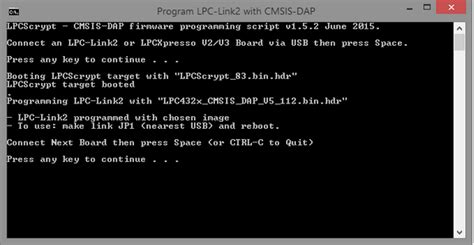 lpc link2 debug probe firmware programming nxp community