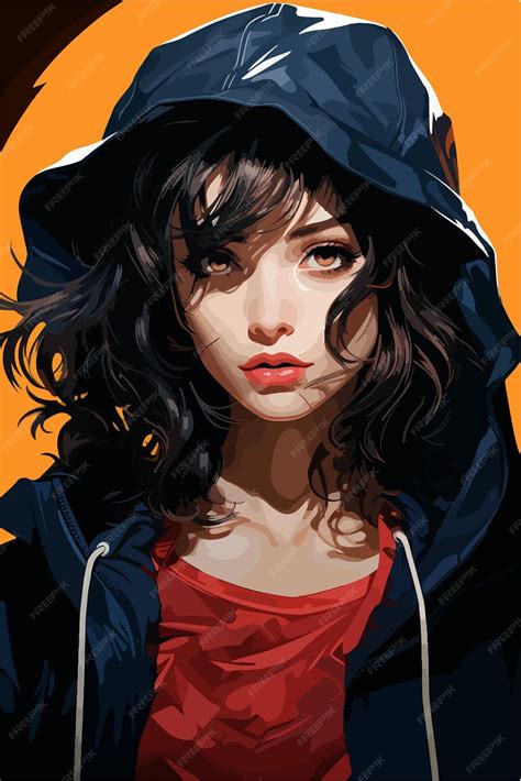 Premium Vector Anime Style Girl Vector Illustration Isolated