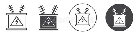 Transformer Icon Thin Line Illustration Stock Illustration Illustration Of Danger Engineer