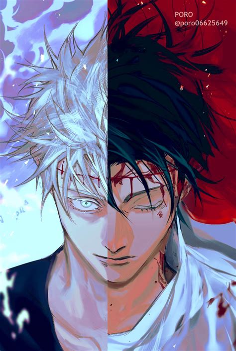 Gojou Satoru Okkotsu Yuuta And Gojou Satoru Jujutsu Kaisen Drawn By Rei Poro06625649