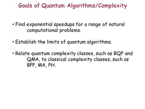 quantum algorithms and complexity ppt download