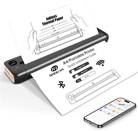 Rongta Portable Printer Wireless For Travel Bluetooth Wifi