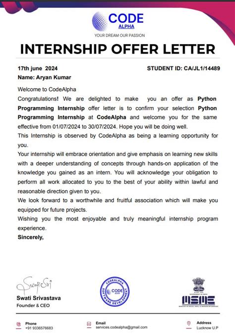 aryan kumar on linkedin internship codealpha python