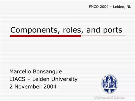 PPT Components Roles And Ports PowerPoint Presentation Free Download ID 1717390