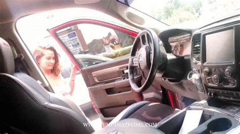 Jane Domino Flooring The G Pedal In Her Dodge Ram Truck In Sexy Heels