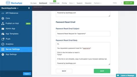 User Password Reset For React Back4app Backend