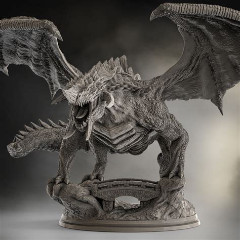 3d Printable Kaiju Dragon By Evox Arts