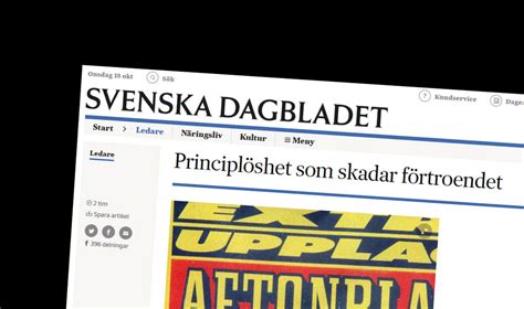 Nu Går Svd Till Angrepp Mot Aftonbladet Fria Tider