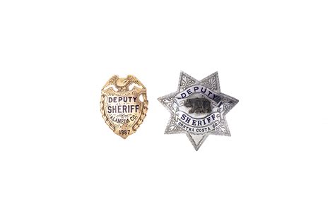 Two California Deputy Sheriff Badges Witherells Auction House