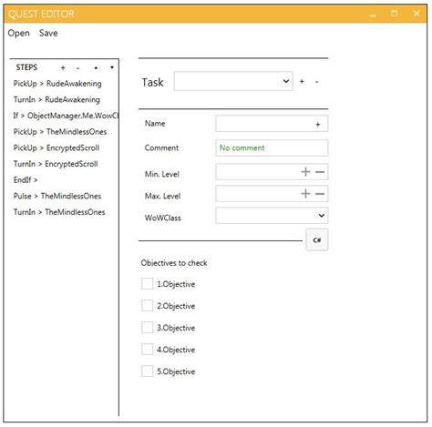Quest Editor Quester Assistance WRobot