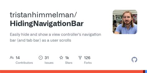 Github Tristanhimmelman Hidingnavigationbar Easily Hide And Show A View Controller S