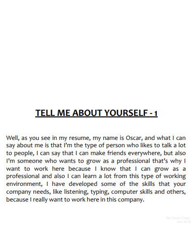 29 Tell Me About Yourself Interview Examples