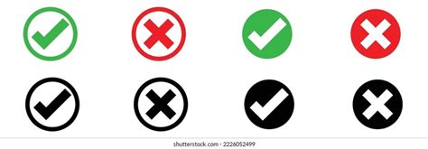 Check Mark X Mark Icon Checkmark Stock Vector Royalty Free Shutterstock