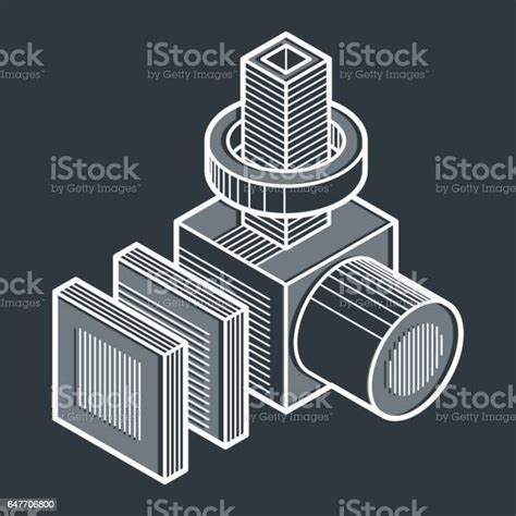 벡터 추상 3d 기하학적 모양 다각형 그림 0명에 대한 스톡 벡터 아트 및 기타 이미지 0명 3차원 형태 개념 기호 Istock