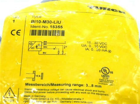 NEW TURCK BI M LIU PROXIMITY SENSOR BI M LIU SB Industrial Supply Inc