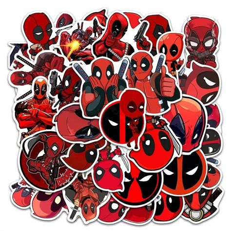 Набор наклеек «Мстители Диснея Дедпул аниме герои дизайн для мобильного телефона ноутбука