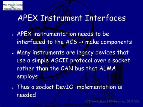 PPT ACS At The Atacama Pathfinder Experiment APEX PowerPoint