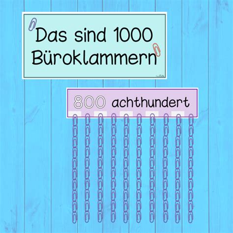 Aushang Im Klassenzimmer 1000 Büroklammern Frau Locke
