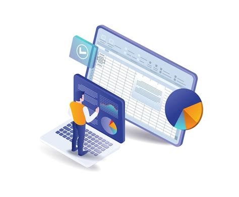 Premium Vector Excel Application Analysis Process