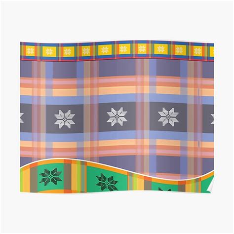 Unique Cloth Pattern Philippine Native Patadyong 3 Poster For Sale