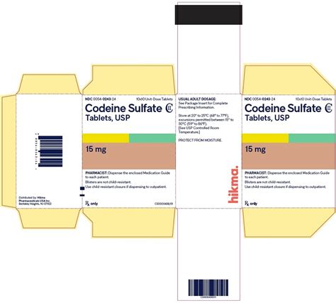 Codeine Sulfate Package Insert