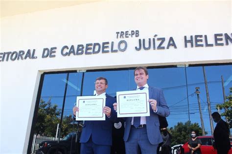 Vitor Hugo E Mersinho Lucena Recebem Diploma De Prefeito E Vice Prefeito Eleitos Em Cabedelo