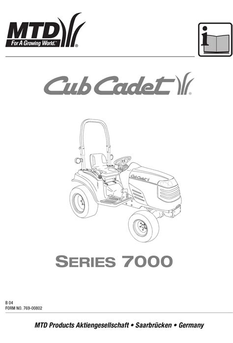 Cub Cadet 7000 Series Owner S Manual Pdf Download Manualslib