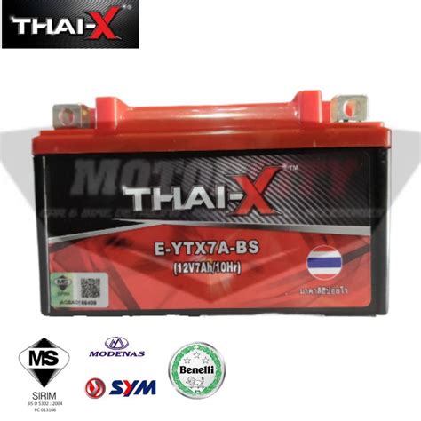 Ytx7a Bs Battery Thai X Gel Technology Sirim Certified High Power Sym Jet Sym Vf3i Elit Karisma