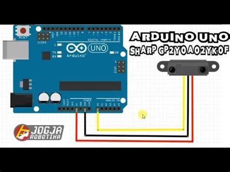 ARDUINO PROJECT Tutorial Program Sensor Jarak Proximity Sharp GP Y A YK F Arduino UNO YouTube