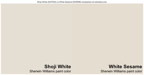 Sherwin Williams Shoji White Vs White Sesame Color Side By Side