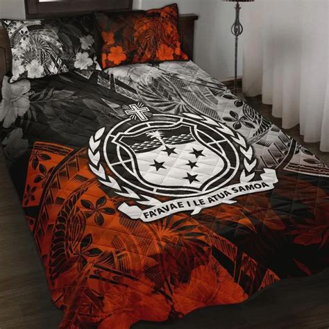 Samoa Polynesian Quilt Bed Set Vintage Polynesian Style
