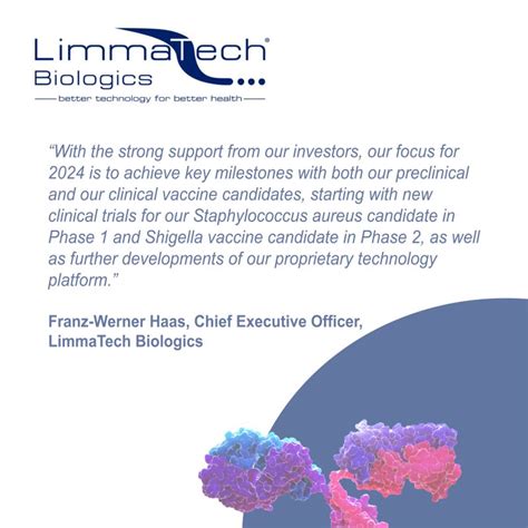Excited To Announce Our Latest Investment In Limmatech Biologics Ag It