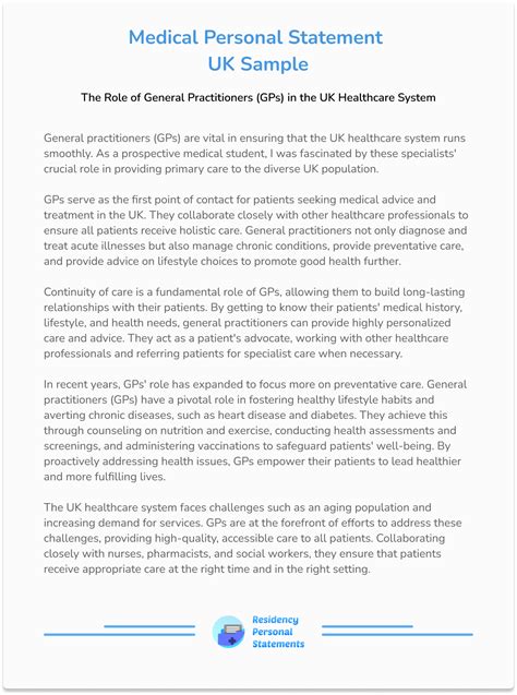 Personal Statement For Medical Residency In Uk For Img