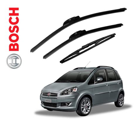 Kit Palheta Limpador Parabrisa Dianteiro Traseiro Fiat Idea Original