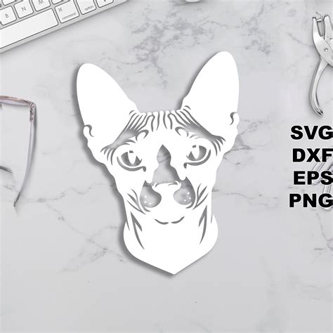 Sphynx Cat Svg Cut Files Svg Dxf Png Eps Silhouette And Cricut Digital