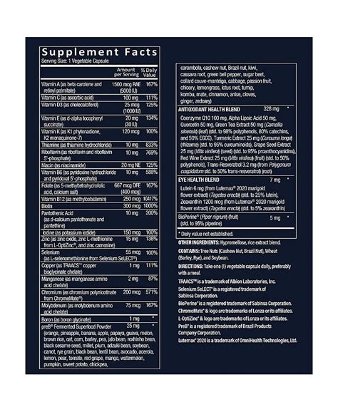 Vthrive Once Daily Bioactive Multivitamin For Men 60 Vegetarian
