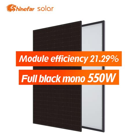 Half Cell 182mm Full Black Mono 550w Solar Panel Solar Panel And Pv