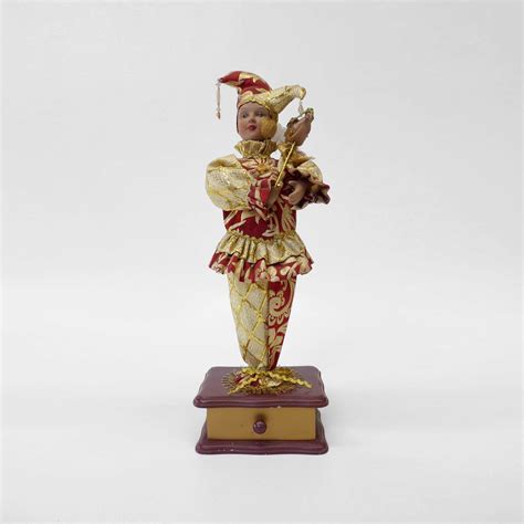 Jester Doll On Timber Base Axis