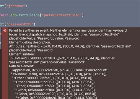 Ios Xcode Ui Test Unable To Find The Passwordtextfield Stack Overflow