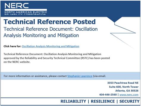 North American Electric Reliability Corporation Nerc On Linkedin Technical Reference Document