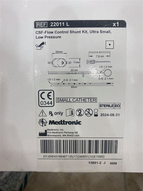‫يوجد شنط من الشركة Medtronic توجد جميع المقاسات 1 Shunt Kit Ultra