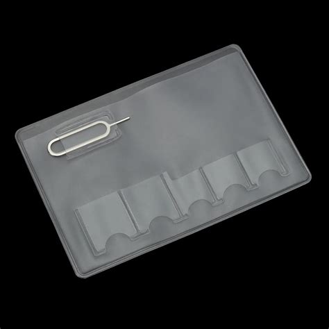 5 Pcs For Sim Memory Card Transparency Universal 6 Sim Card Storage