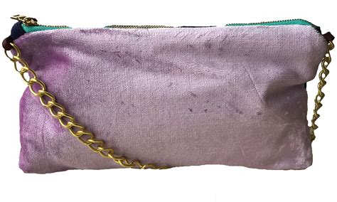 Mini Darcy Disco Pouch In Lavender And Indigo Color Blocked Velvet Tina Frantz Designs