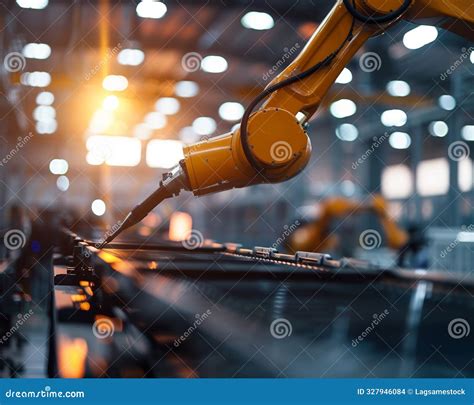 Ai Shadow Creeping Amidst Smart Factory Assembly Lines Royalty Free Stock Image Cartoondealer