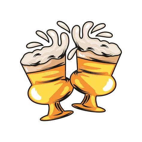 Beer Glasses Splashing Stock Vector Illustration Of Drink 320119306