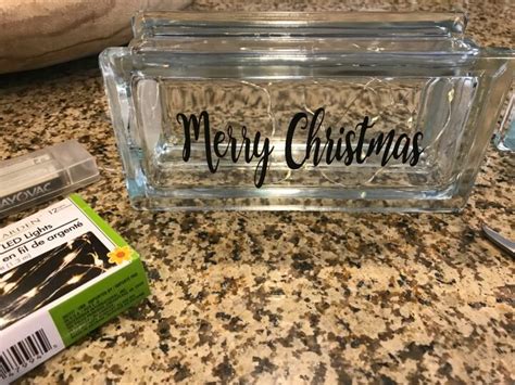 How To Make A Christmas Light Up Glass Block Diy Hometalk