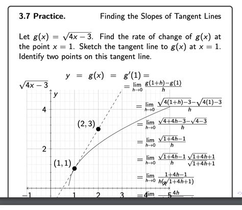solved 3 7 practice finding the slopes of tangent lines let